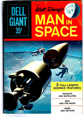 Walt Disney's MAN IN SPACE a 1963 DELL GIANT #27 in FN+ condition Dell ...