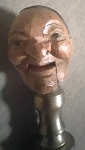 Carved Wood Walking Stick Old Man Face With Movable Mouth | eBay