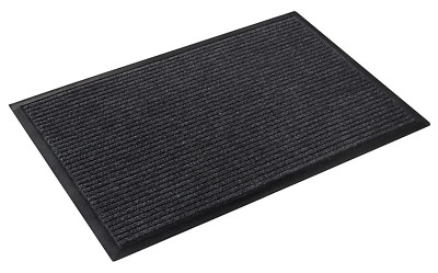 Matpro ESTEEM SYNTHETIC RIBBED MAT 80x120cm Rubber Backing, Grey | eBay ...