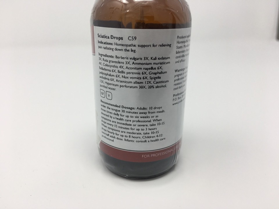 Sciatica Drops 2 oz For Temporary Relief of Minor Pain Radiating Down ...