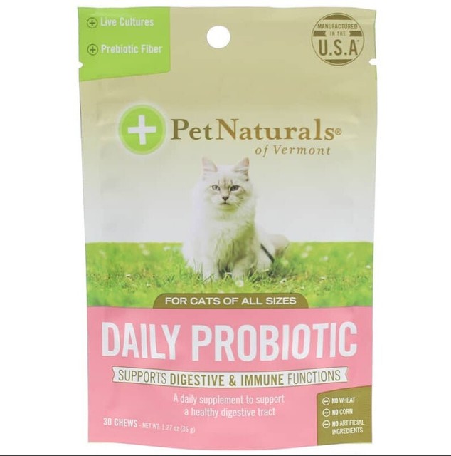 Pet Naturals of Vermont Daily Probiotic for Cats No Wheat 30 Chews for ...