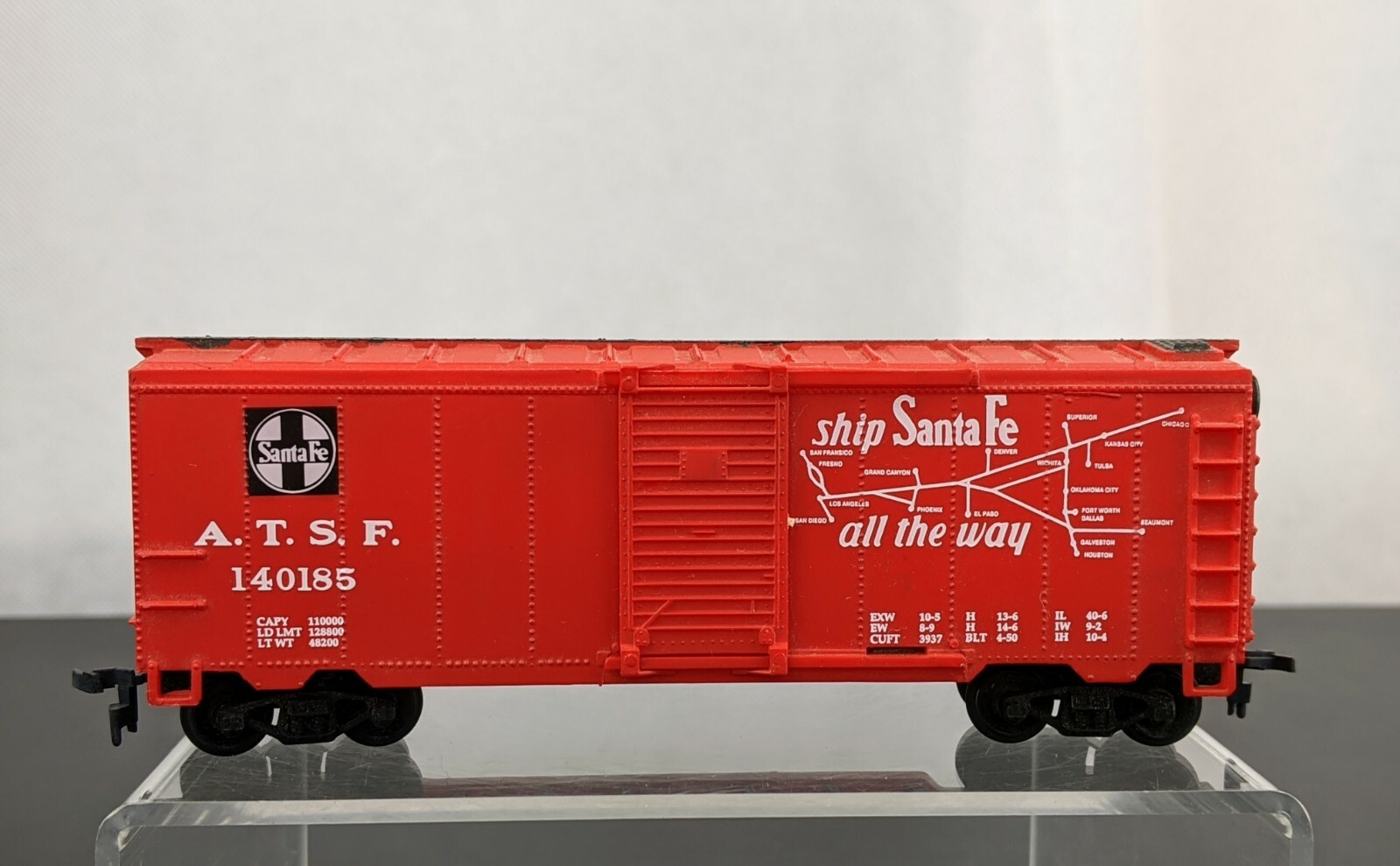 Life Like Santa Fe All the Way ATSF 140185 Box Car Railroad Toy Prop ...