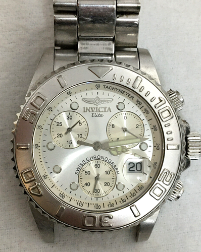 Invicta Swiss Sapphire Elite Men's Watch Stainless Steel Needs Battery ...