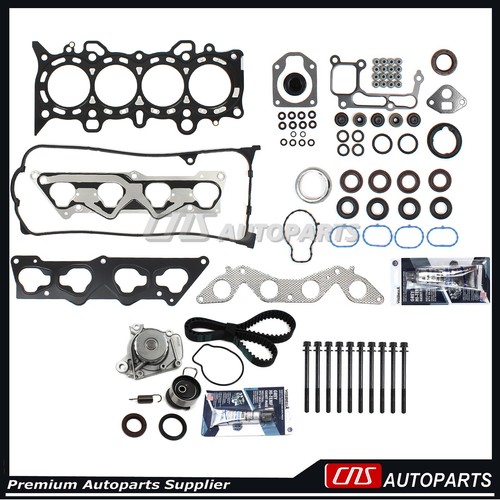 Head Gasket Set Bolts Timing Belt ,water pump Fits 01-05 HONDA CIVIC 1 ...