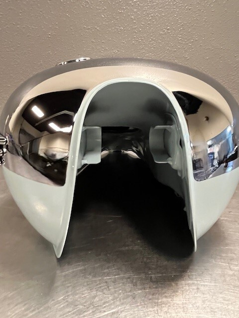 Triumph T120 Fuel Tank Chrome/Meridan Blue P/N T2408303-JT | eBay