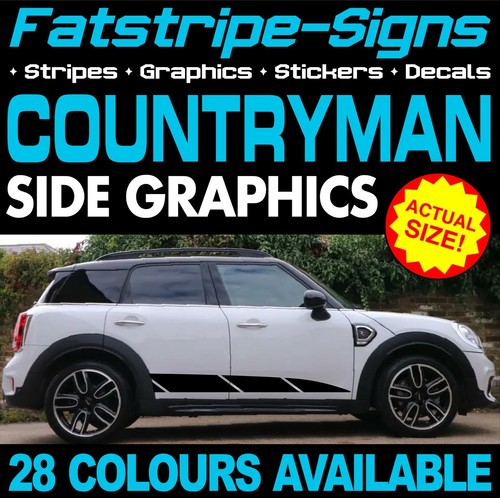 to fit MINI COUNTRYMAN GRAPHICS STRIPES DECALS STICKERS COOPER S ONE ...