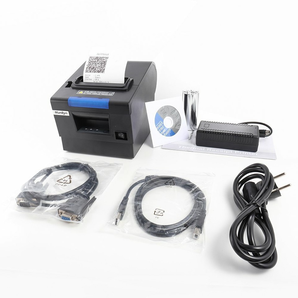 MUNBYN 3 1/8'' Thermal Receipt POS Printer High Speed Printing with ...