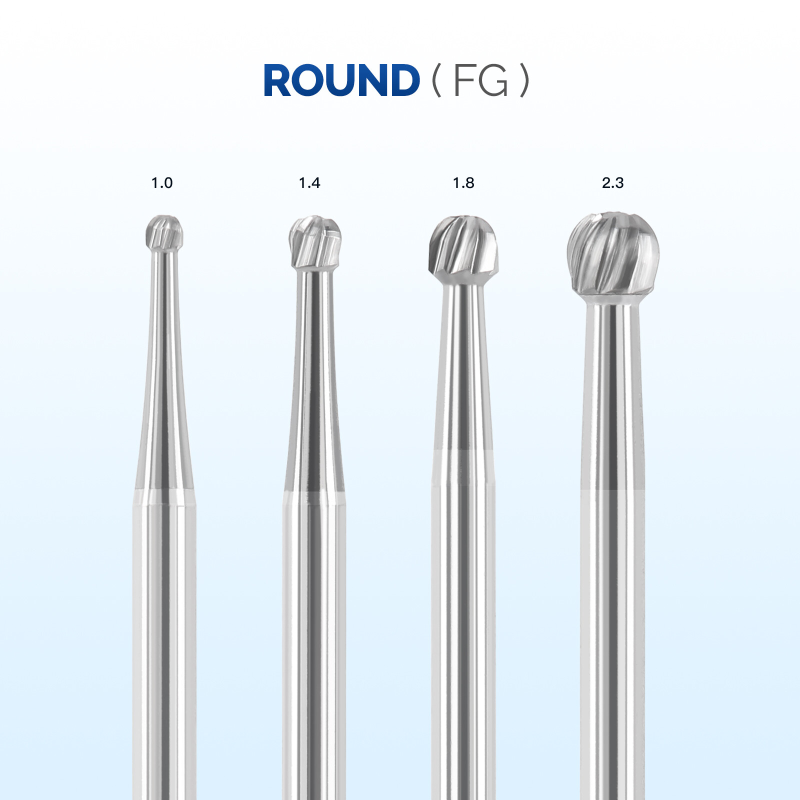 JMU Dental Surgical Burs Round 25mm Carbide Bur Friction Grip FG for ...