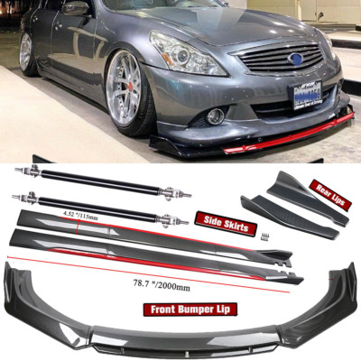 For Infiniti G37 Coupe Front Rear Bumper Lips Side Skirt Extension ...