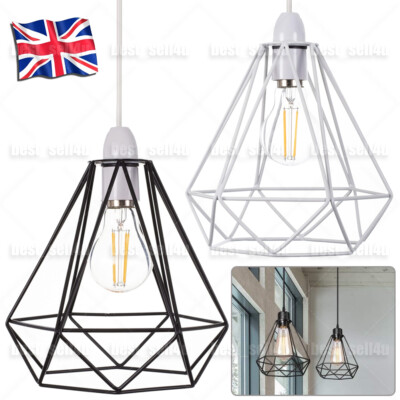 Industrial Style Cage Metal Basket Ceiling Pendant Light Shade with ...