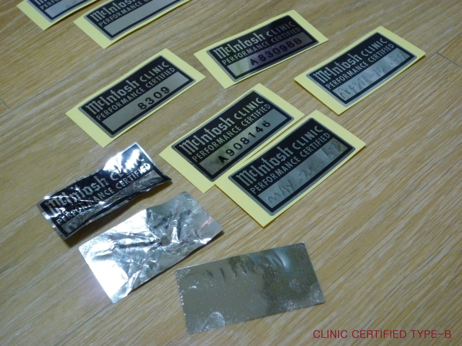 For McINTOSH MC30 CLINIC CERTIFIED and SIDE SERIAL NUMBER DECALS LABELS ...