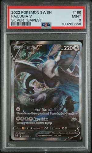 2022 Pokemon SWSH Silver Tempest Lugia V Full Art #186/195 Alt Art PSA ...