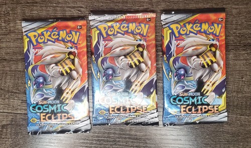 Pokémon Trading Card Game Sun &Moon Cosmic Eclipse Booster Packs Lot of ...