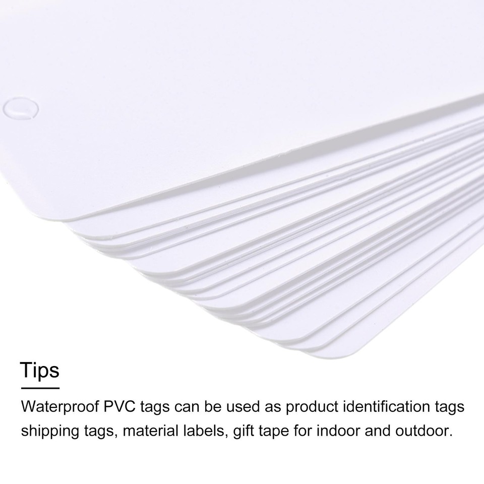 100Pcs Waterproof Eyelet Hole Plastic Shipping Tags Outdoor Tags ...