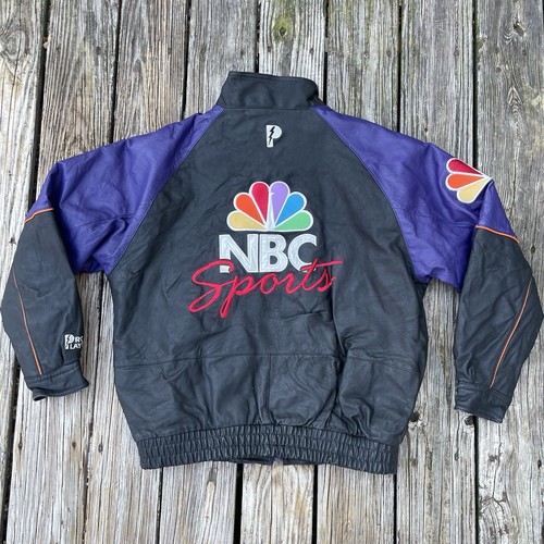 Pro Player NBC Sports Men’s Black Vintage 80s 90’s Y2k Leather Jacket ...