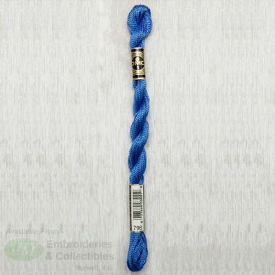 DMC Perle Cotton Thread, Size 5, 25m Skein, Colour 798 DARK DELFT BLUE ...