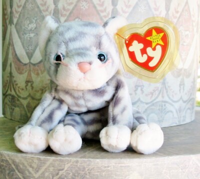Ty Beanie Baby Silver the Cat Mint with Mint Tags | eBay