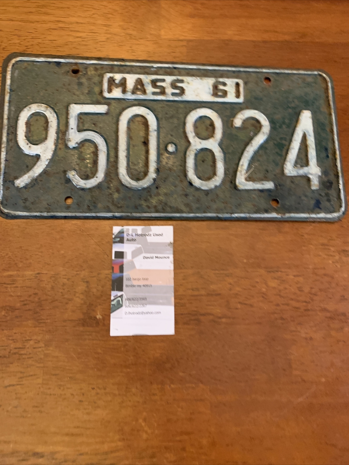 1961 Mass License Plate 950-824 | eBay