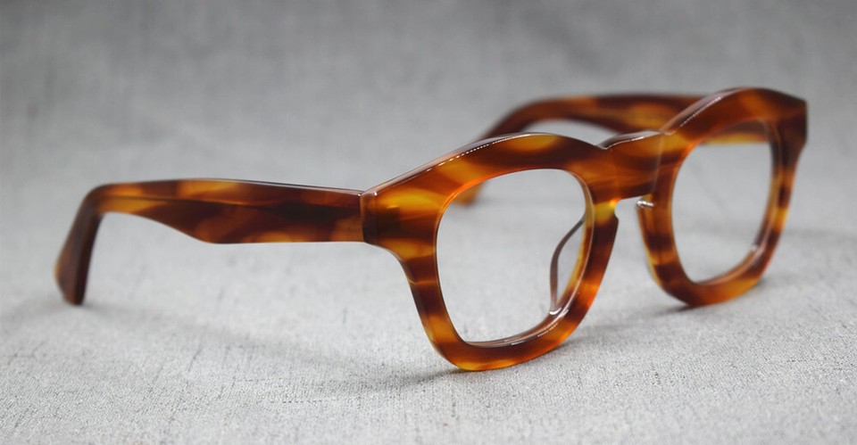 Japan Handmade Italy Acetate Eyeglass Frames clear lens Glasses Full ...