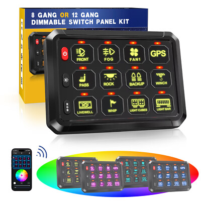 COLIGHT 12 Gang APP Switch Panel LED Light Bar Control Circuit Panel ...