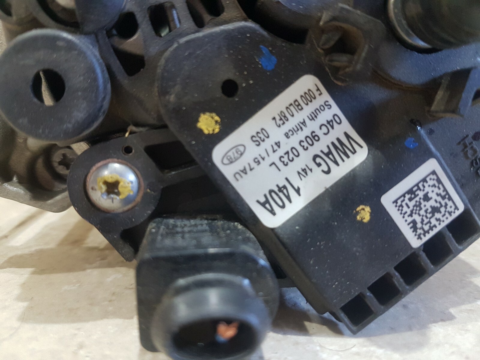 VOLKSWAGEN POLO ALTERNATOR PETROL, 1.2, TURBO, 6R, 08/14- 04C903023L ...