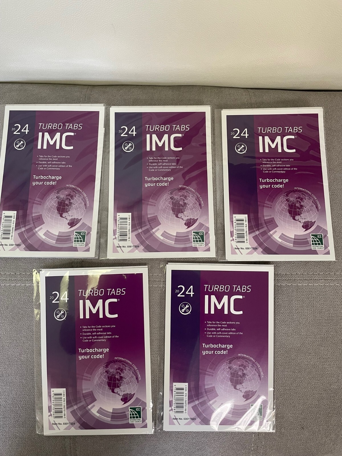 LOT of 5 - 2024 International Mechanical Code (IMC) Fast Tabs new and ...