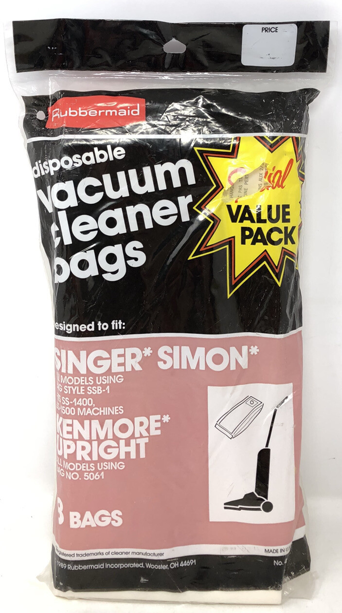 Package of 8 Bags Singer Simon SSB-1/Kenmore 5061 Vacuum Cleaner VTG ...