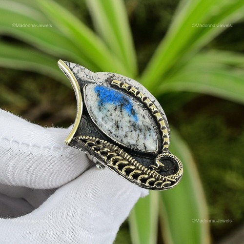 Wedding Gift For Her 925 Silver Natural K2 Jasper Multi Stone Adjustable Ring | eBay