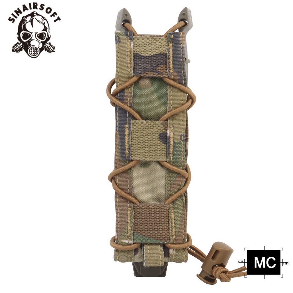 Tactical Extended Pistol 9mm SMG Magazine Pouch MOLLE Mag Clip Holder ...