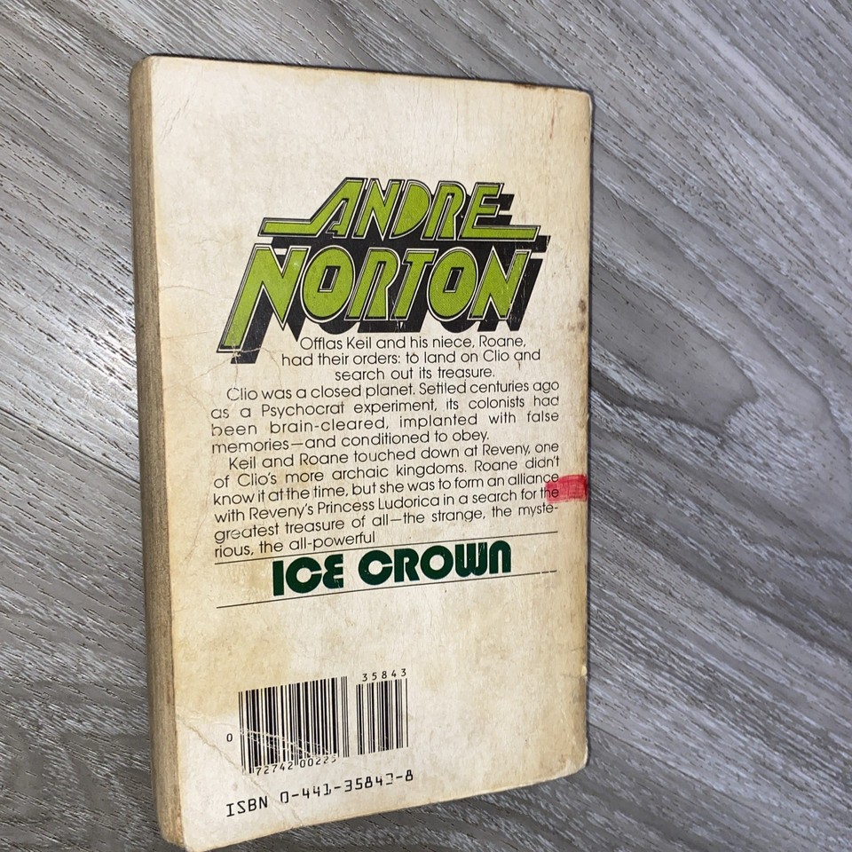 1980s (1970) Andre Norton ICE CROWN science fiction standalone novel ...