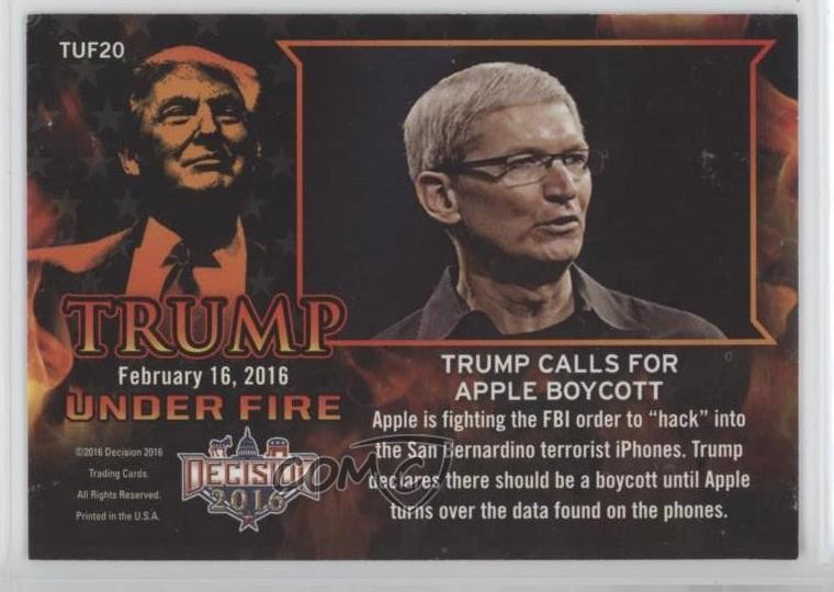 2016 Decision Trump Under Fire Gold Tim Cook Calls for Apple Boycott # ...