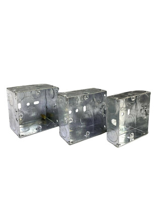 Pack of 2 / 5 / 10 - Flush Steel Metal Back Box - Single Gang Switch ...
