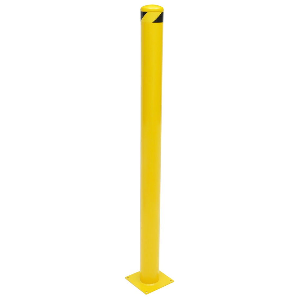 60 H 4.5 D Safety Bollard Post Yellow Powder Coat Pipe Steel Barrier W ...