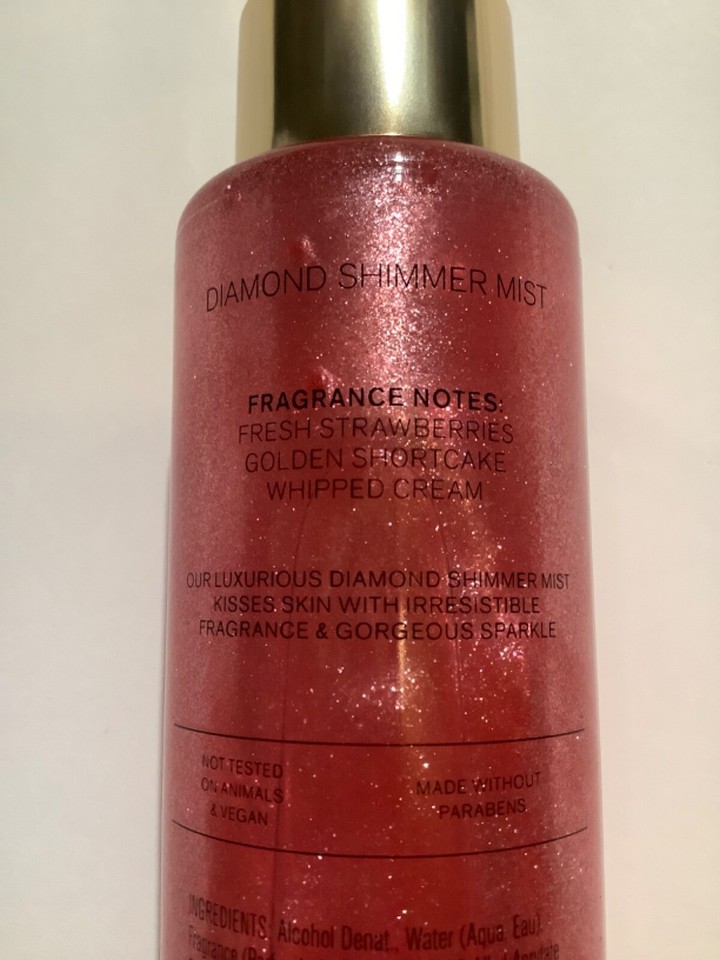Bath & Body Works Diamond Shimmer Mist Strawberry Pound Cake 4.9 fl oz ...
