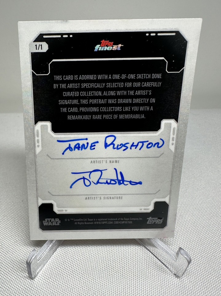 2023 Topps Finest Jane Rushton Queen Padme Amidala Sketch 1/1 (Episode ...
