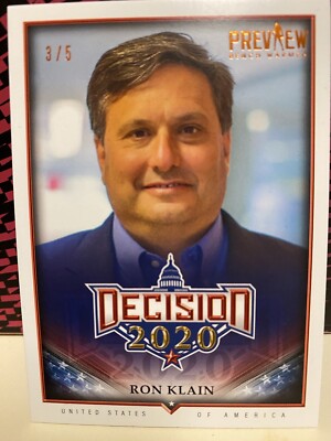 Decision 2020 GOLD FOIL PREVIEW #585 Ron Klain #'d 3/5 | eBay