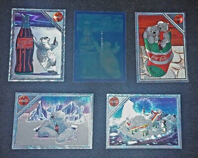 COCA COLA 1995 SUPER PREMIUM POLAR BEAR DUFEX FOIL INSERT CARDS SPB-1-2 ...