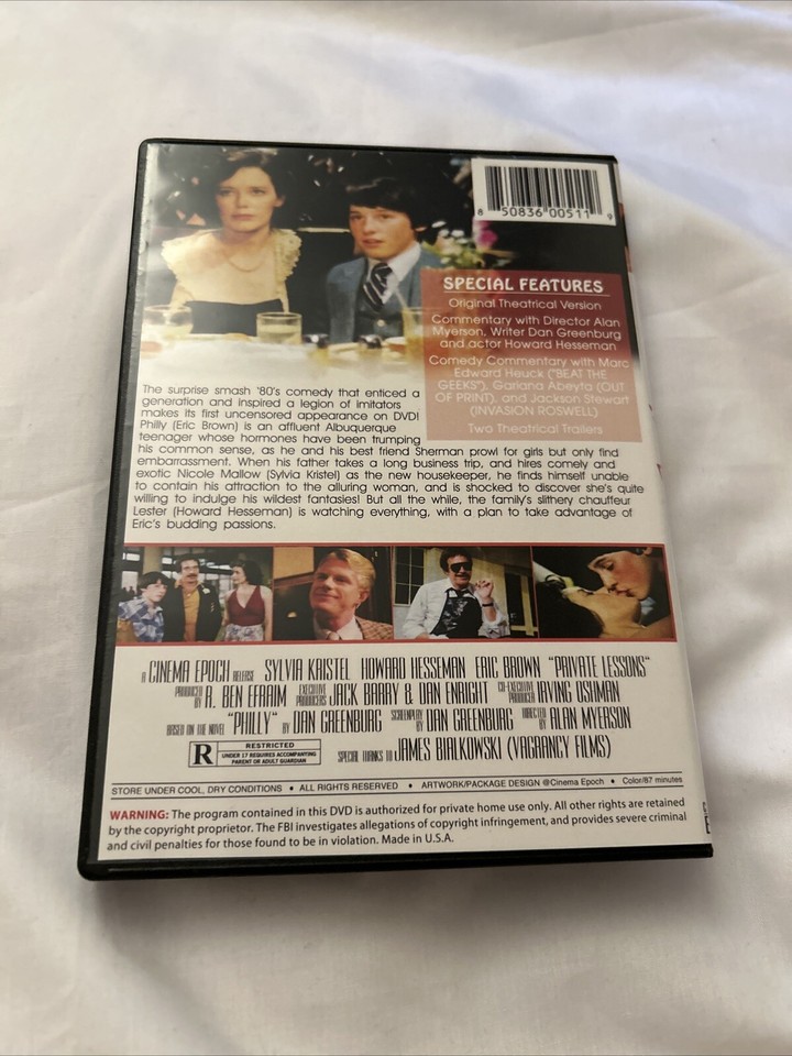 Private Lessons (DVD) Cinema Epoch Special Edition | eBay