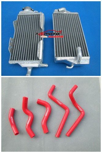 L&R Aluminium Radiator + Red Hose For Honda CR125R CR125 CR 125R 00 01 ...