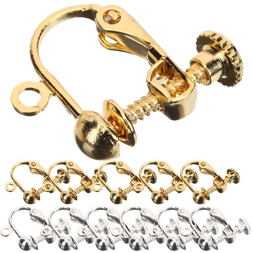 12 Pcs Ear Clip Adapter Round on Earring Converter Padded Adapters | eBay