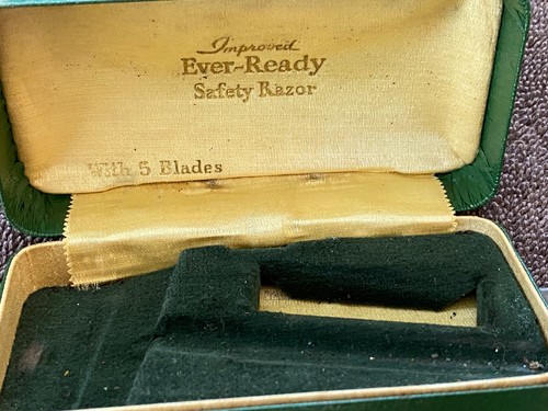 Vintage Gold Ever Ready 1912 Style Safety Razor Set - Case /5 Original ...