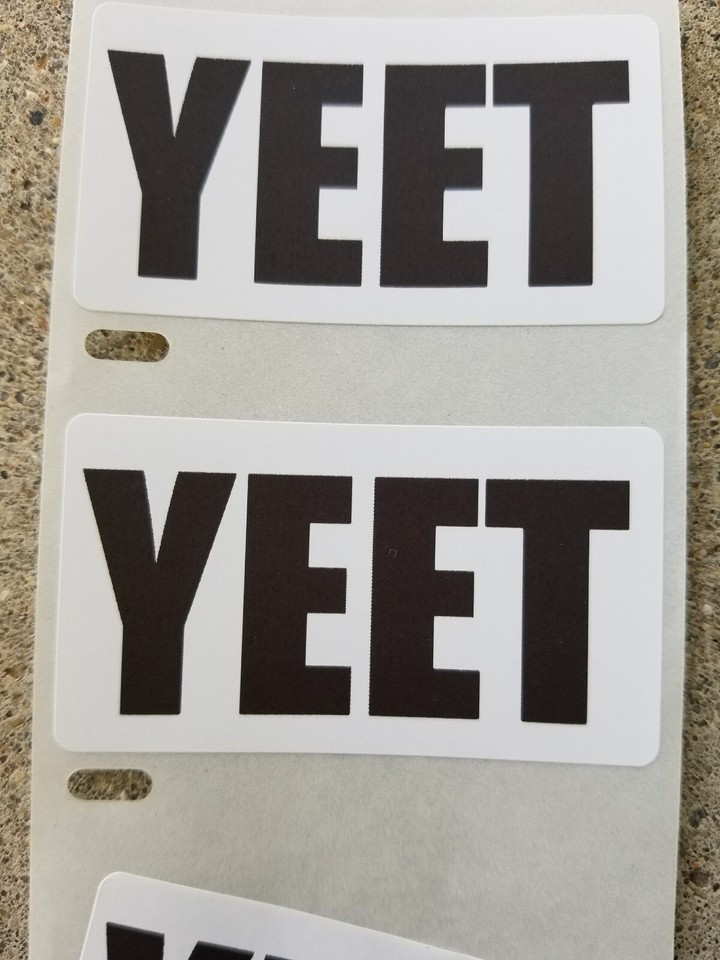 "YEET" Stickers 25-500 Pack Pro Redneck Stickers Gag Prank Trend Slang ...
