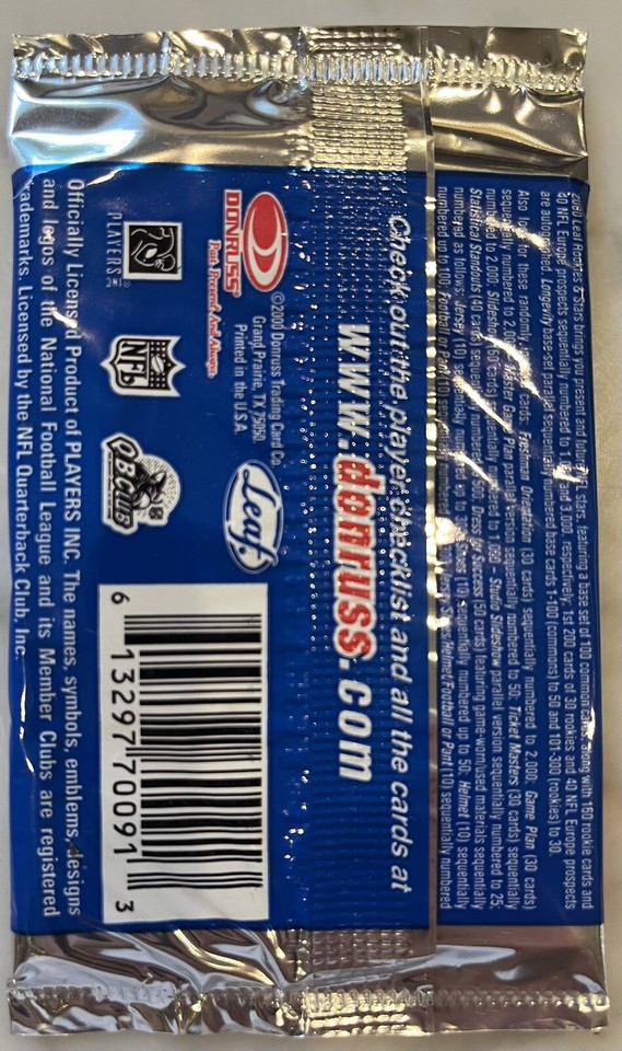 2000 Leaf Rookie & Stars Unopened Football Pack Sealed | eBay