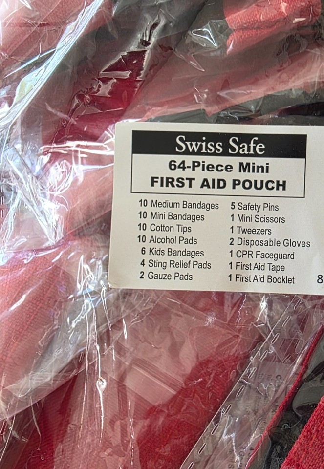 Swiss Safe 2-in-1 First Aid Kit, Bonus Mini Kit- Emergency Aid, 64 Pc ...