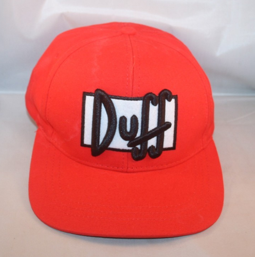 UNIVERSAL STUDIOS THE SIMPSONS DUFF MAN RED HAT ADULT SIZE NEW WITH ...