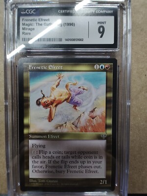 MTG Mirage RARE Frenetic Efreet CGC 9 Mint Magic The Gathering 1996 | eBay