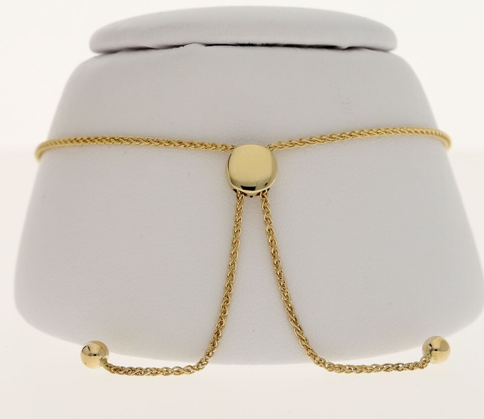 Diamond Bar Bolo Clasp Bracelet 1.0CT G-H Color 14K Multi Tone Gold ...