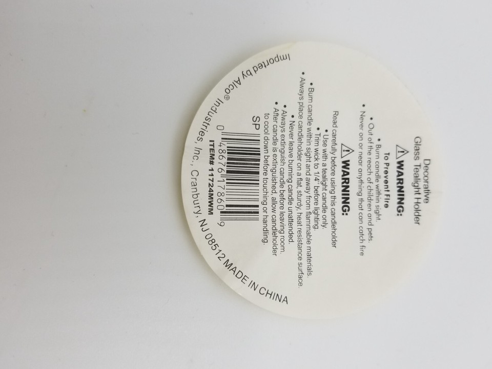 Alco Decorative Glass Tealight Holder NEW, Great for Crafts | eBay