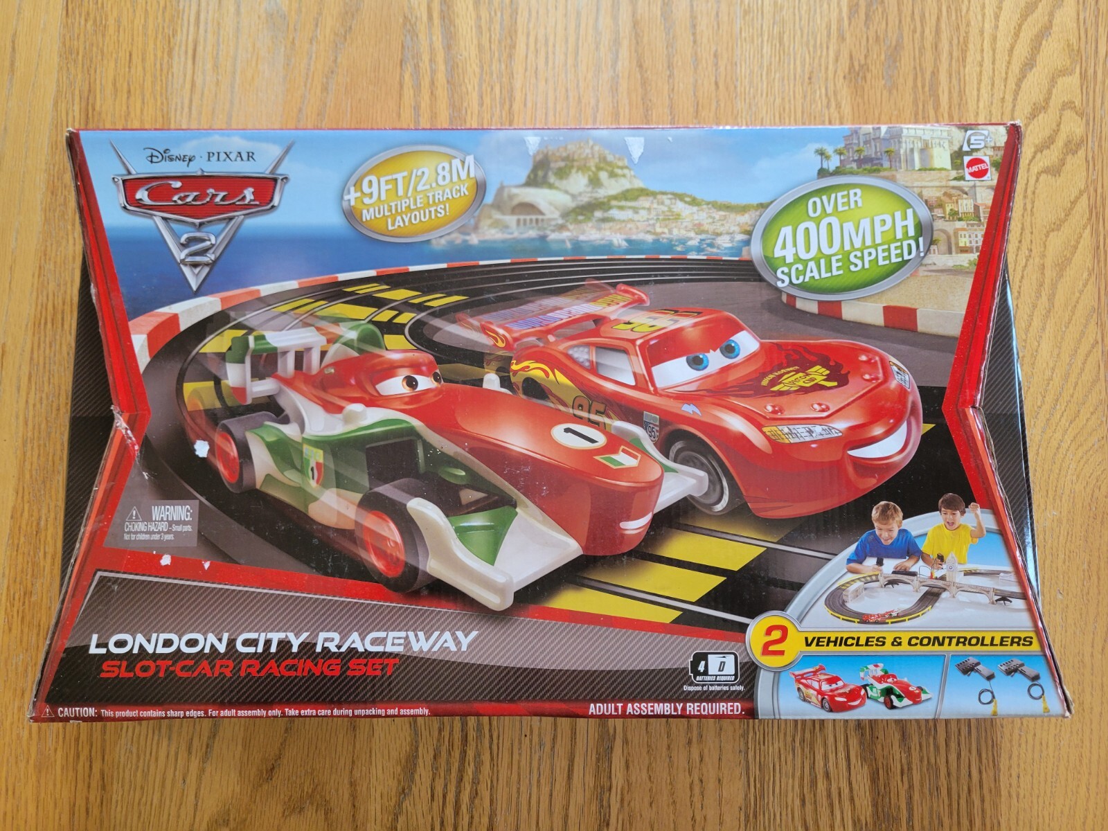 Disney PIXAR Cars 2 London City Raceway Mattel Hot Wheels TYCO Slot Car ...