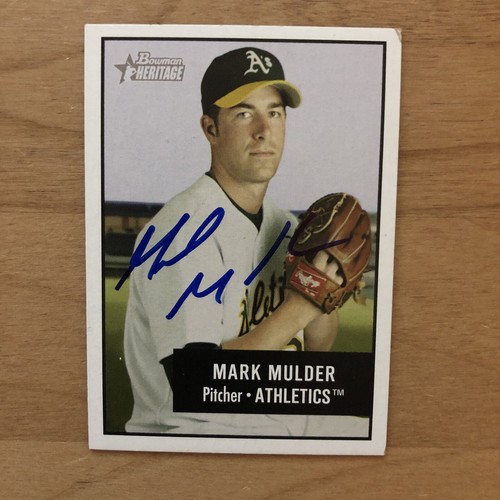 Hand Signed Autograph 2003 Bowman Heritage Baseball #131 Mark Mulder ...